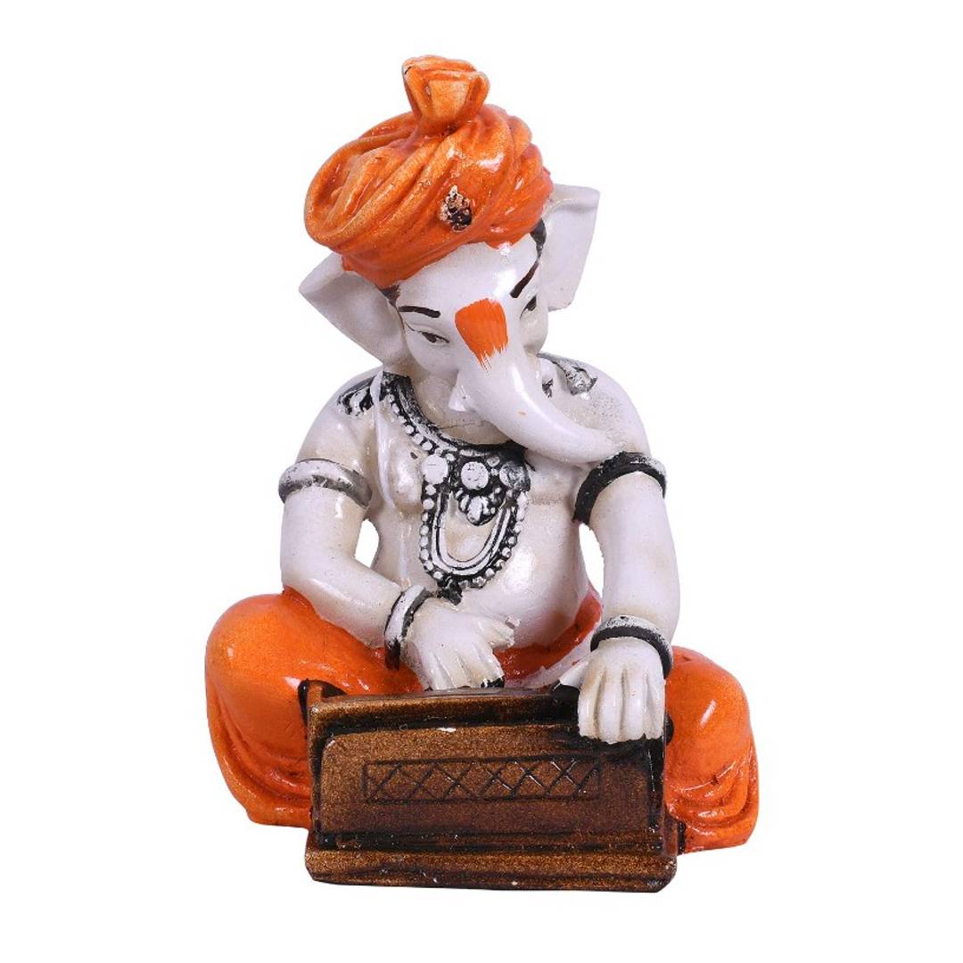 Handcrafted Resine Ganpati/Ganesh Playing Musical Instrument Flute Gan ...